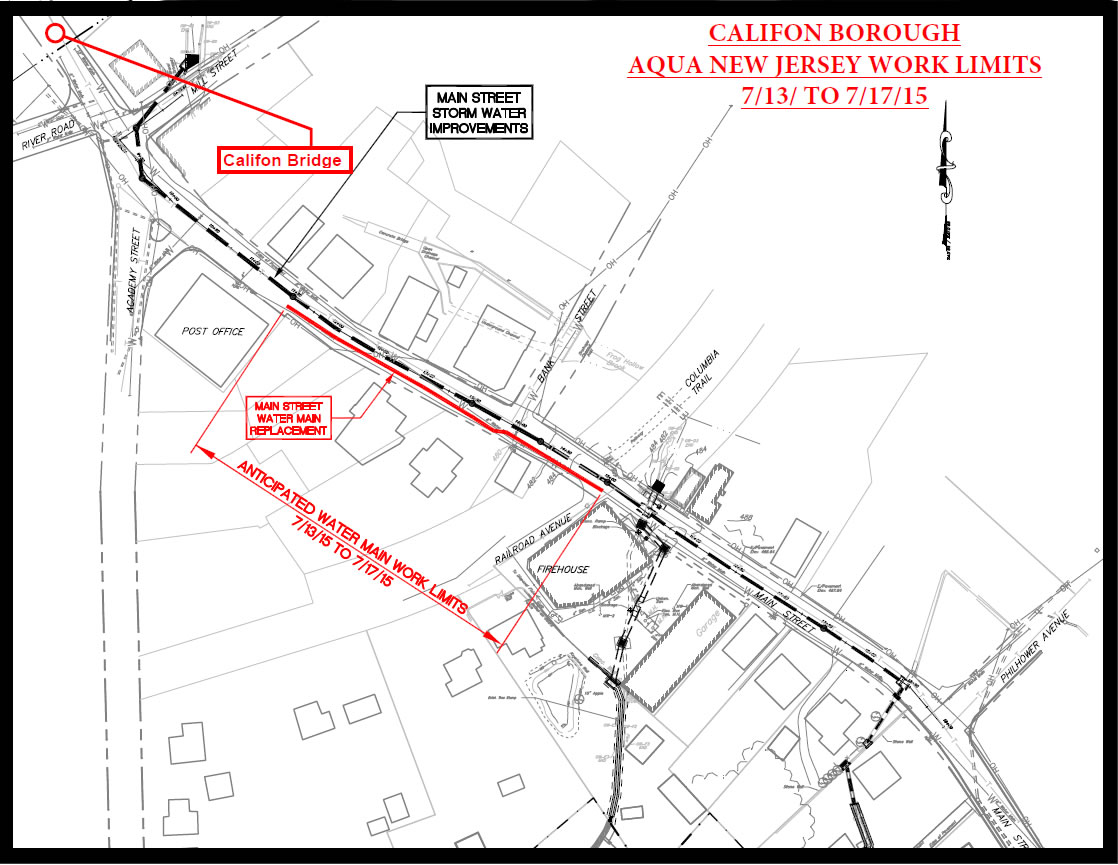 Aqua NJ Work Limits for July 13 to 17. – Califon, New Jersey
