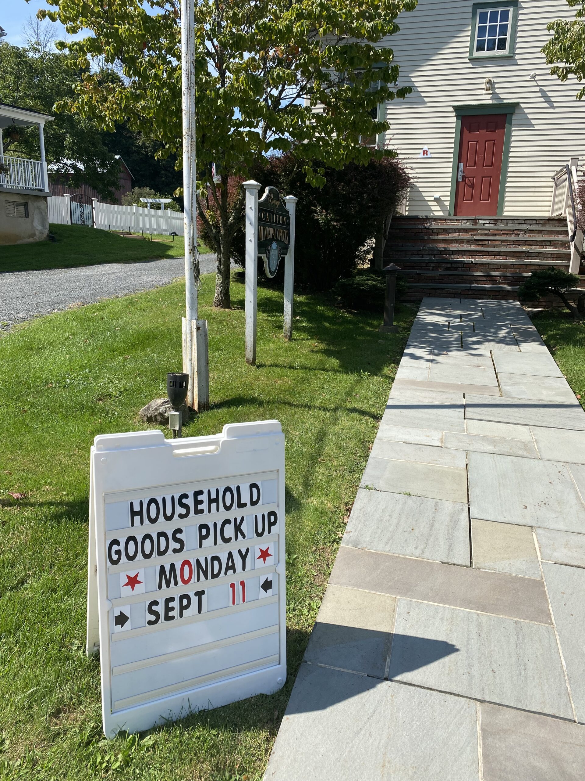 **Rescheduled to Tuesday, September 12 – Household Goods Pick Up ...